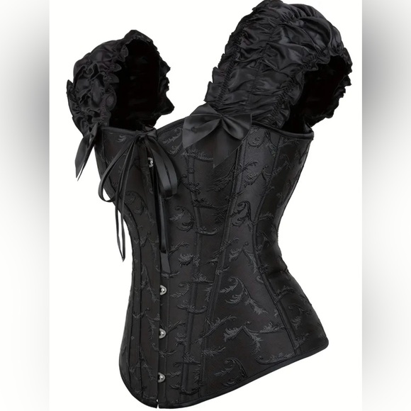 Tops | Temu Corset Top Black Never Used | Poshmark